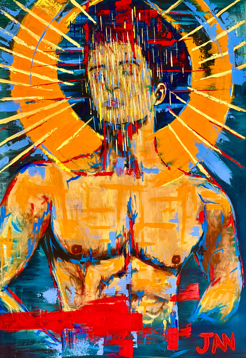 Shop "The Saint" Artwork by JAN | South African Contemporary Art ...